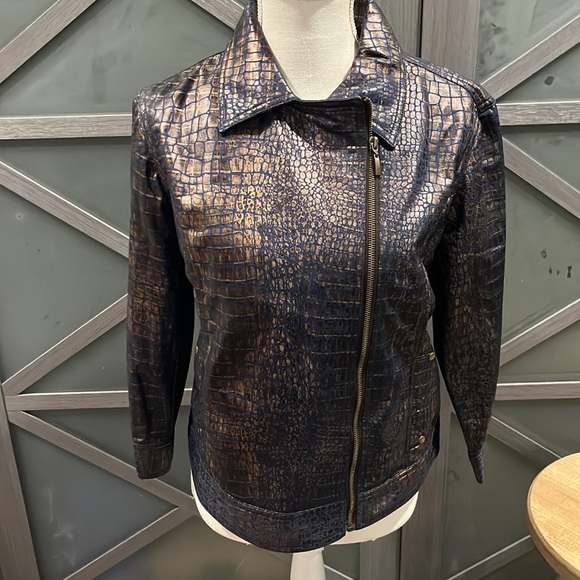 Ruby Rd. | Jackets & Coats | Ruby Rd Metallic Snake Skin Jacket Blazer ...